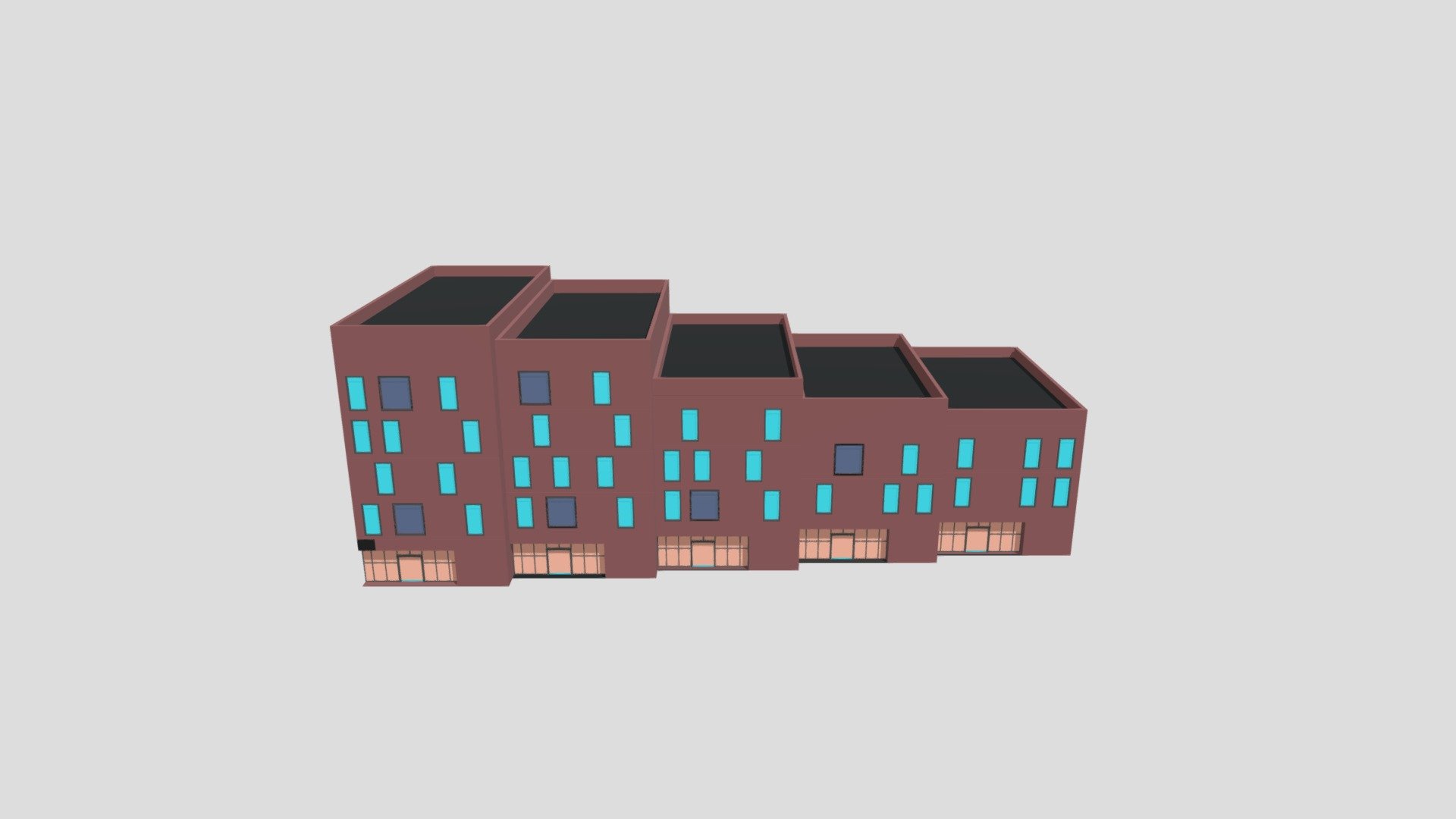 stepped Building - Download Free 3D model by vaditi [b1b2df6] - Sketchfab