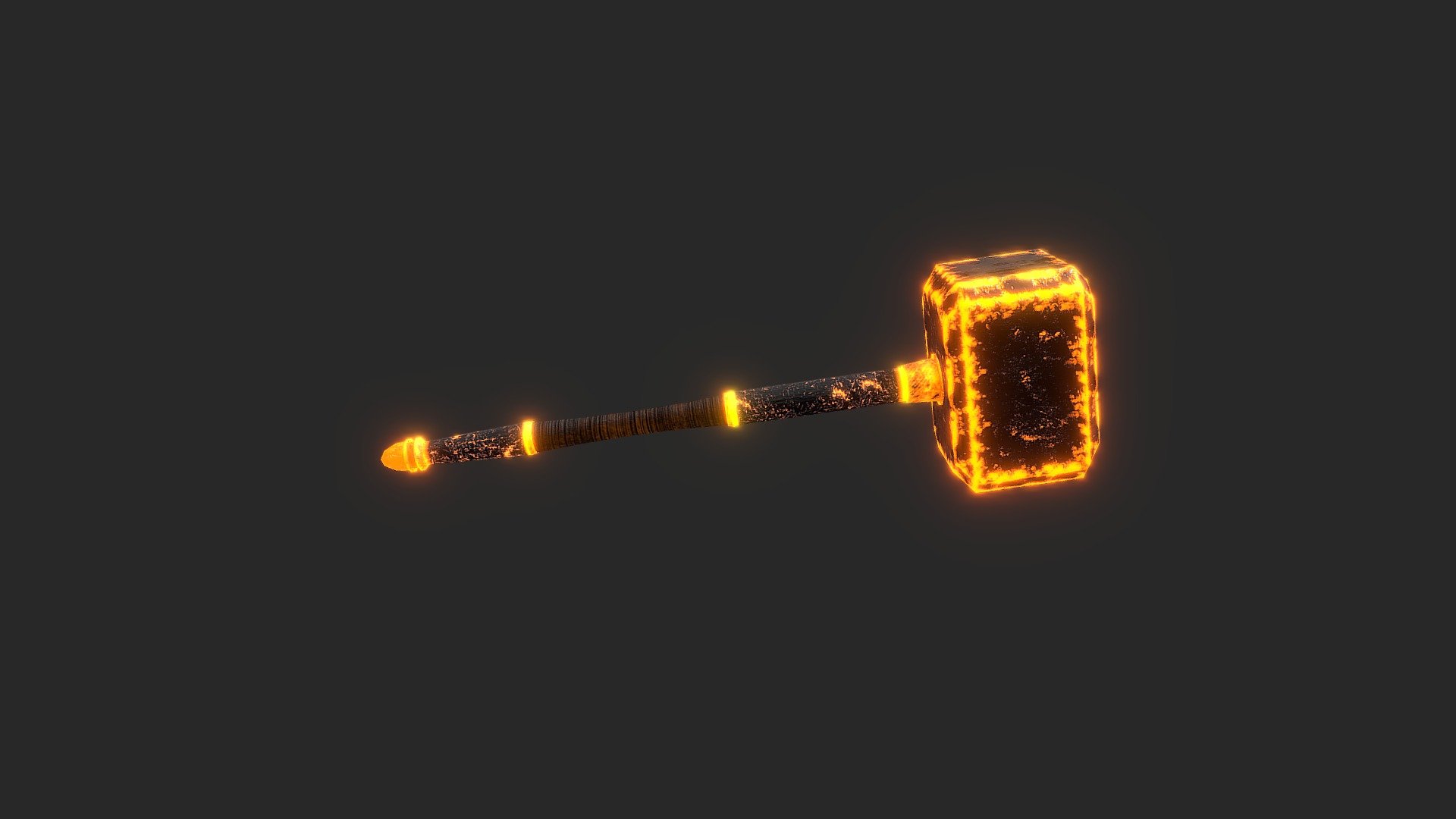 Low Poly Molten Hammer - 3D model by Jamie Fisher (@JamesFisher ...