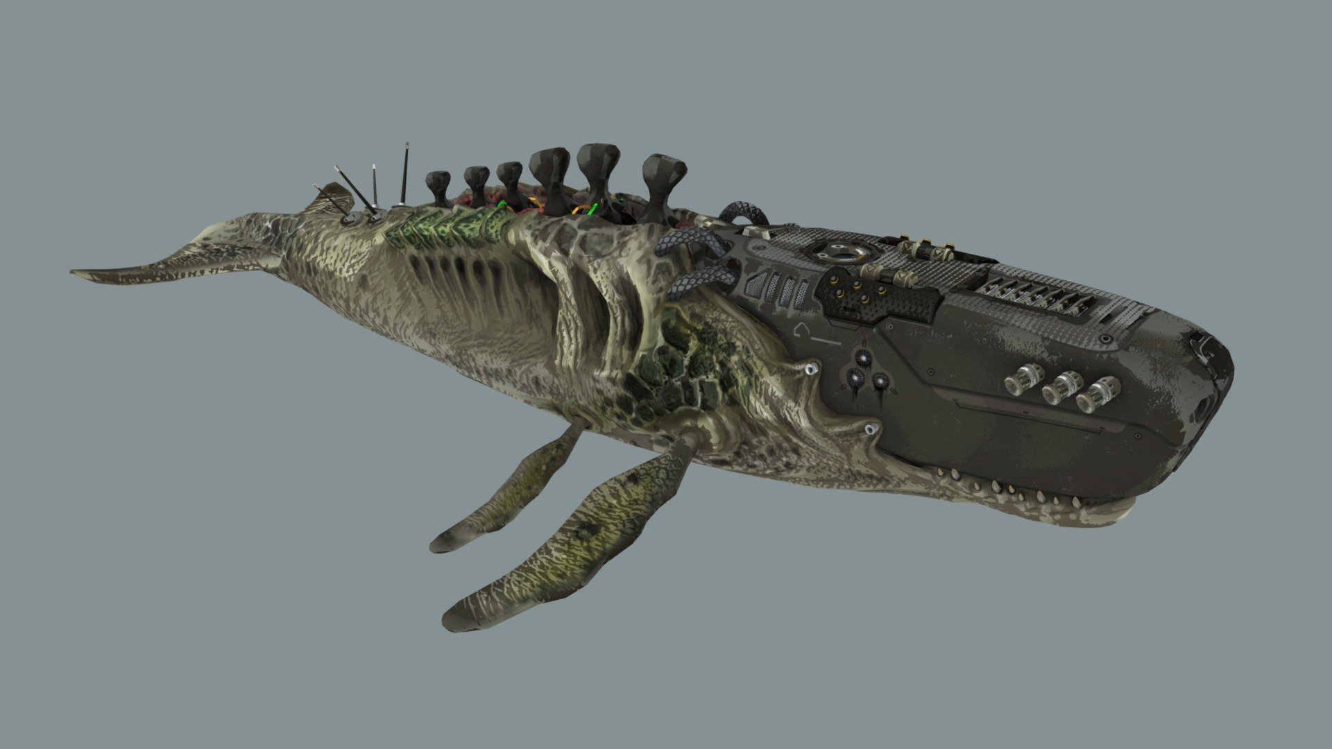 Biomechanical Whale Animated - 3D model by 3DCG Model (@bmduc125 ...