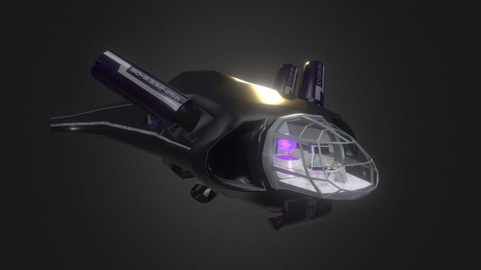Spaceship - 3D model by edouard.angebault [b1b924b] - Sketchfab