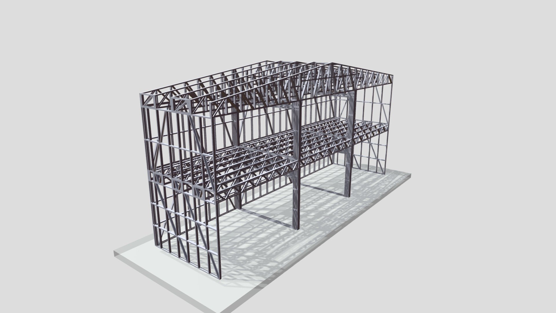 Пристройка 4x15, h=3; 2.6 - 3D model by lstk-rus [b1c18c7] - Sketchfab