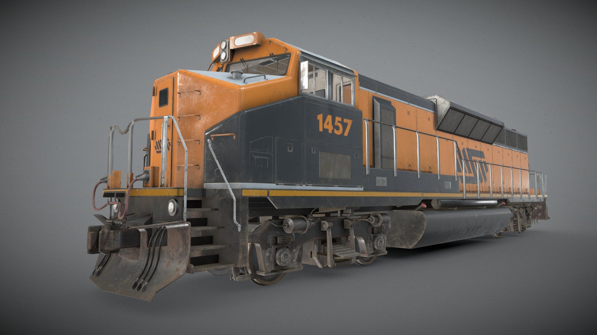 Diesel Locomotive - Low Poly - 3D model by MSWoodvine [b1c365d] - Sketchfab
