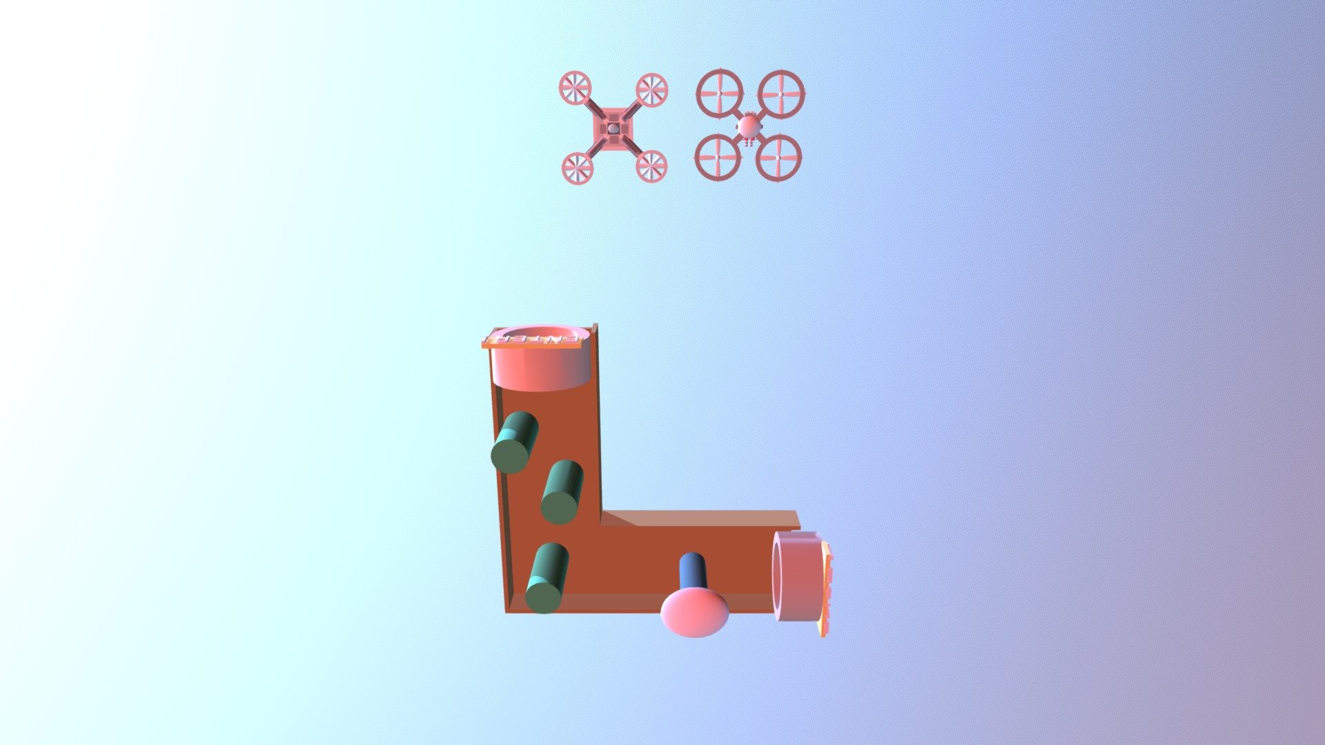 drone obstacle course - 3D model by rabraham1 [b1c5247] - Sketchfab