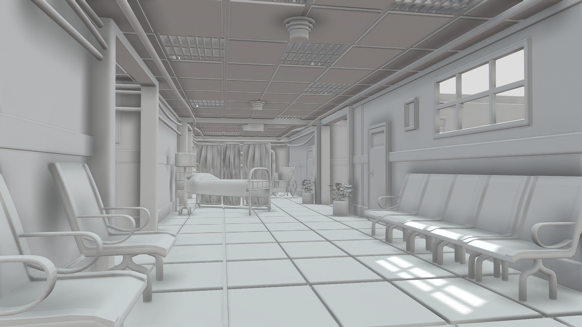 Hospital - Download Free 3D model by Sina (@Sin4) [b1c5f9f] - Sketchfab