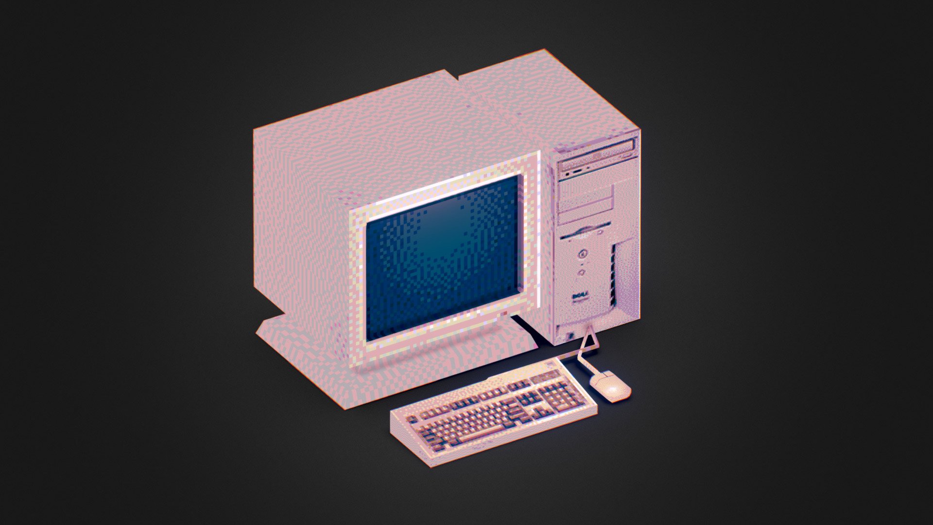 Low Poly PS1 Computer - 3D model by liam (@Z2r) [b1c60ab] - Sketchfab