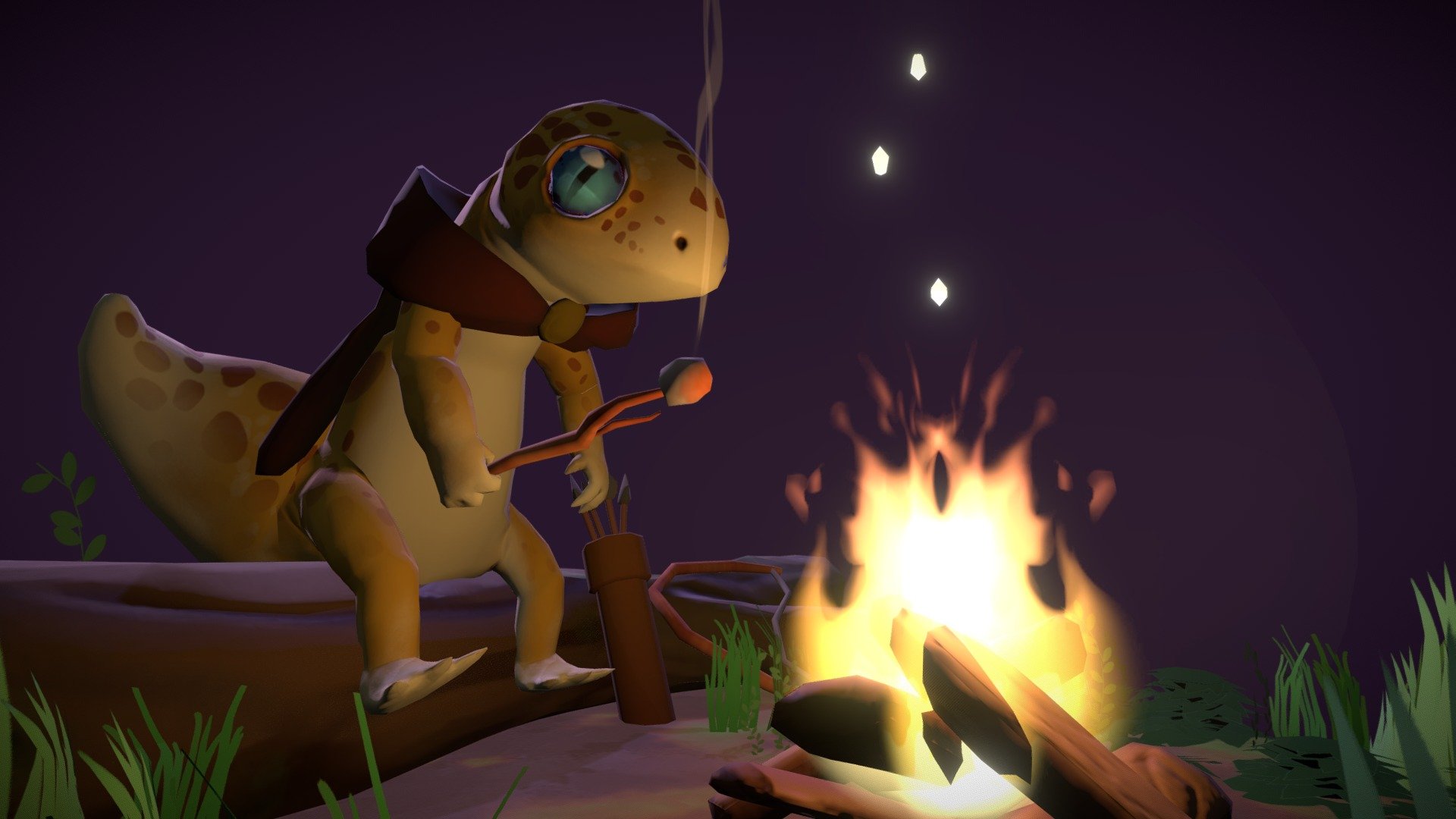 Gecko Hunter Camp Night - 3D model by mari (@sushijeom) [b1c797c ...