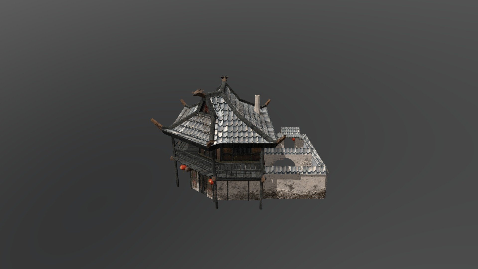 Chinese House with Courtyard - 3D model by BlackBirb [b1cc29c] - Sketchfab