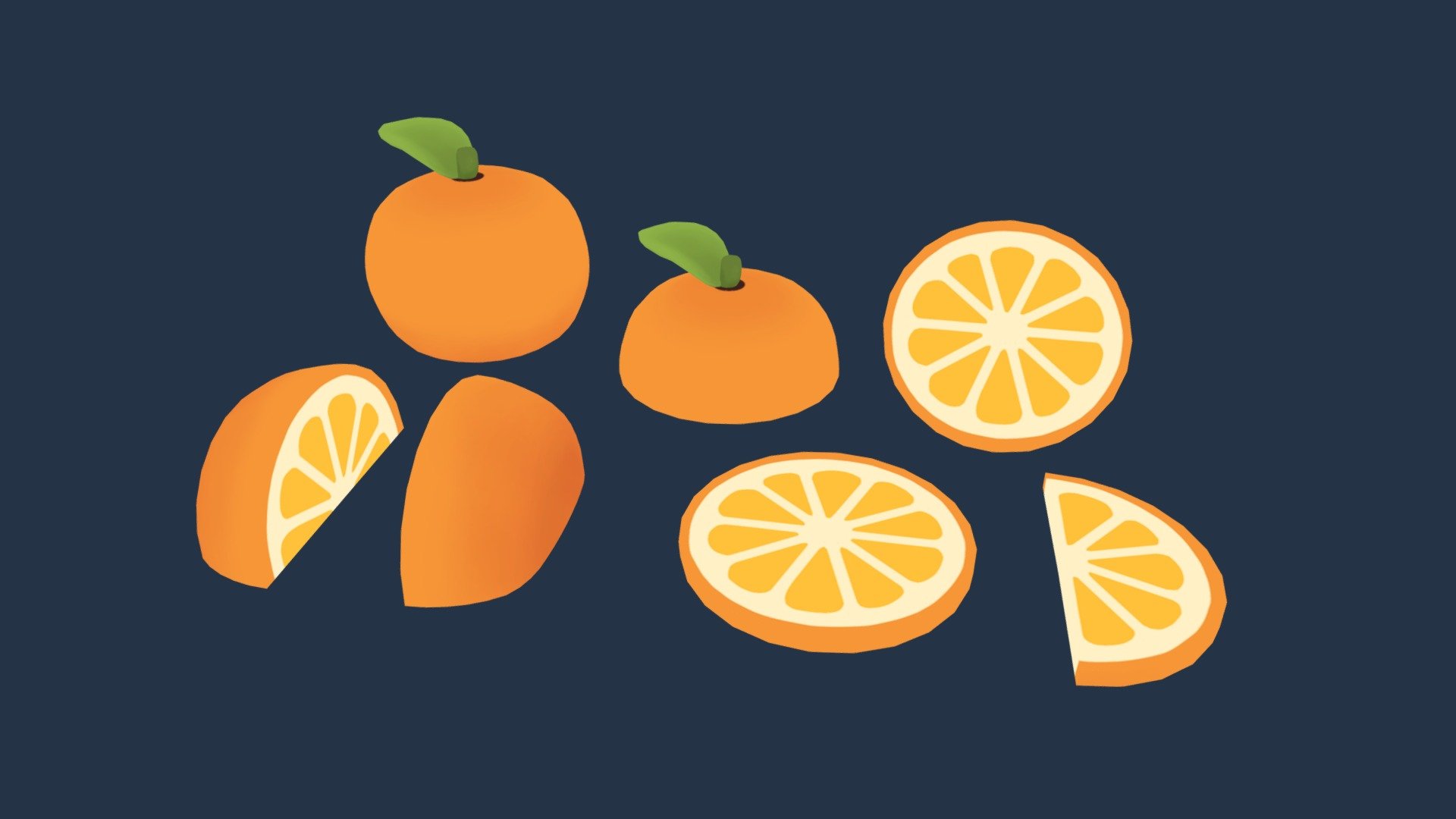 Cute Orange - Buy Royalty Free 3D model by pixelatedcrown [b1ce1b6 ...