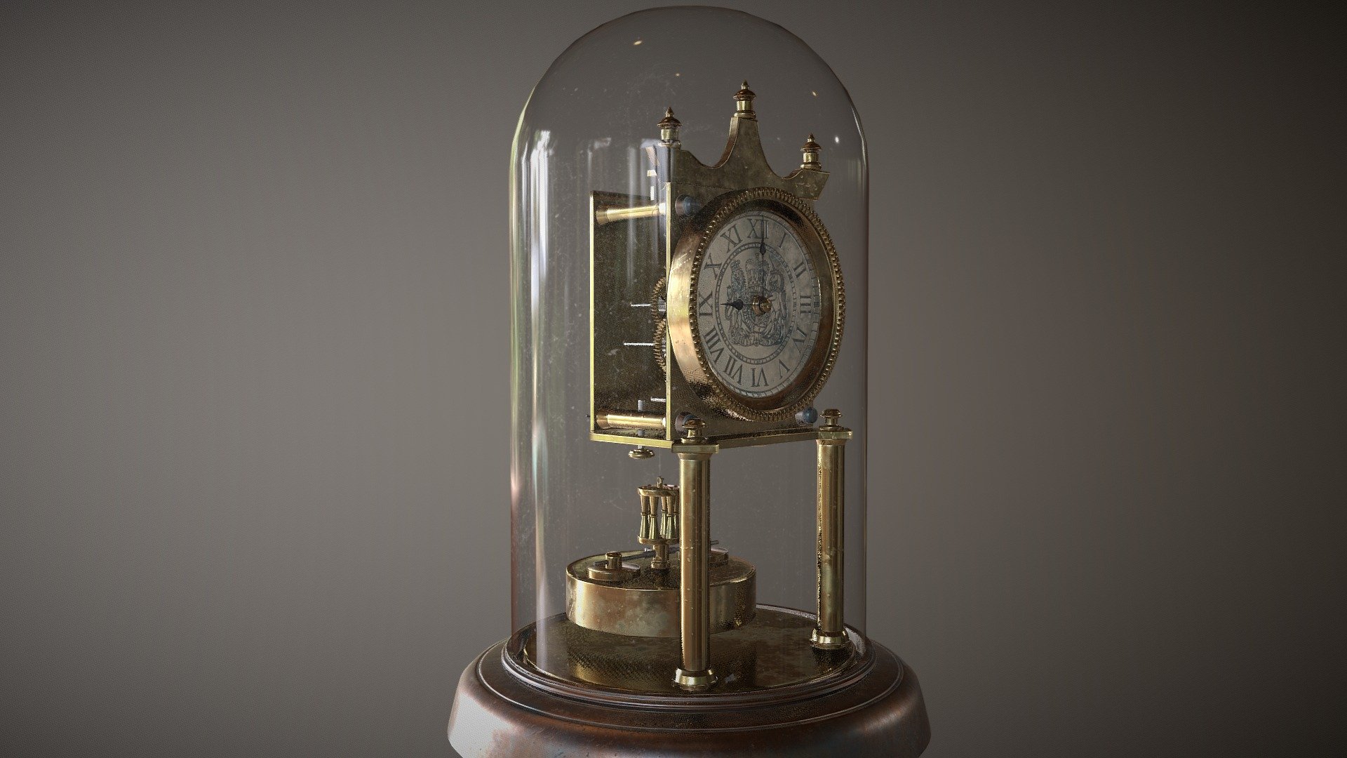 Antique Anniversary Clock - 3D model by DaleWu (@dalewu1207) [b1d44e9 ...
