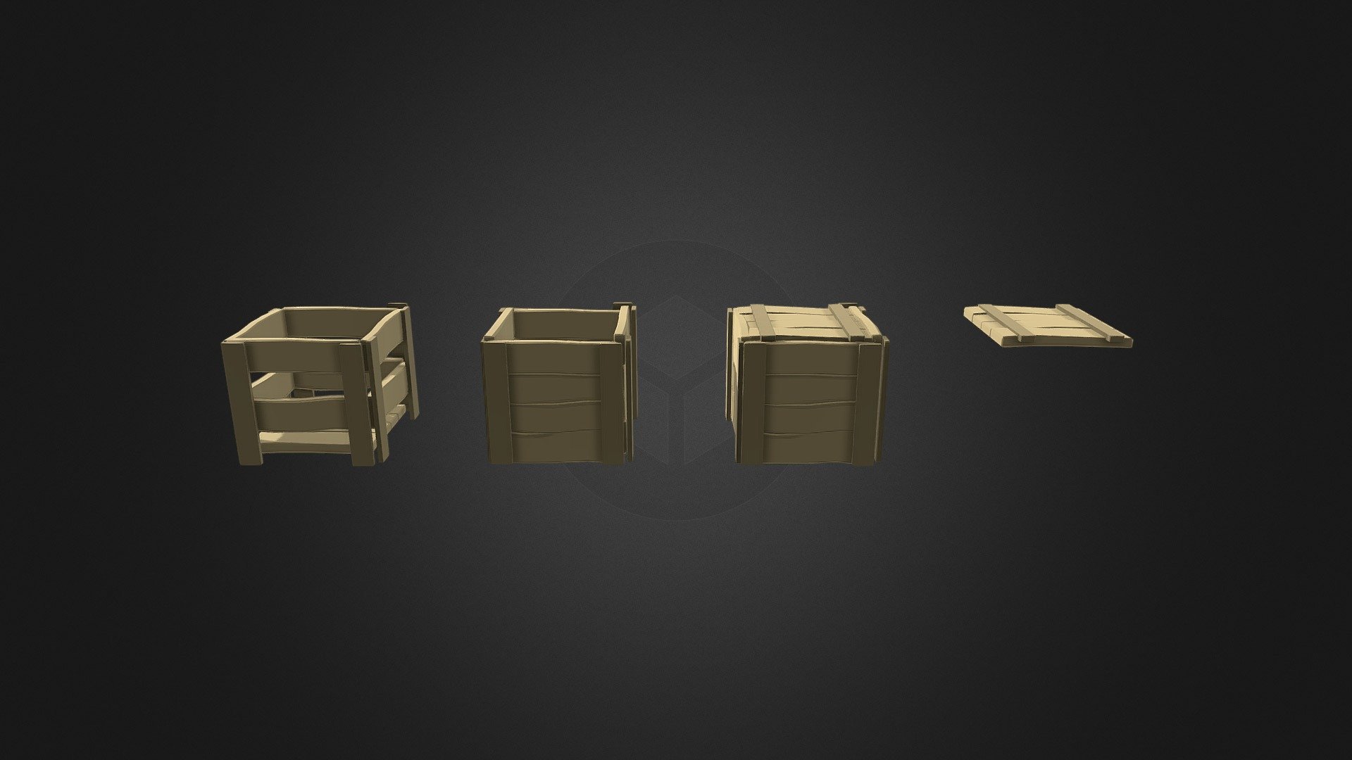 low poly crates - Download Free 3D model by sam (@pigeons) [b1d4d87 ...