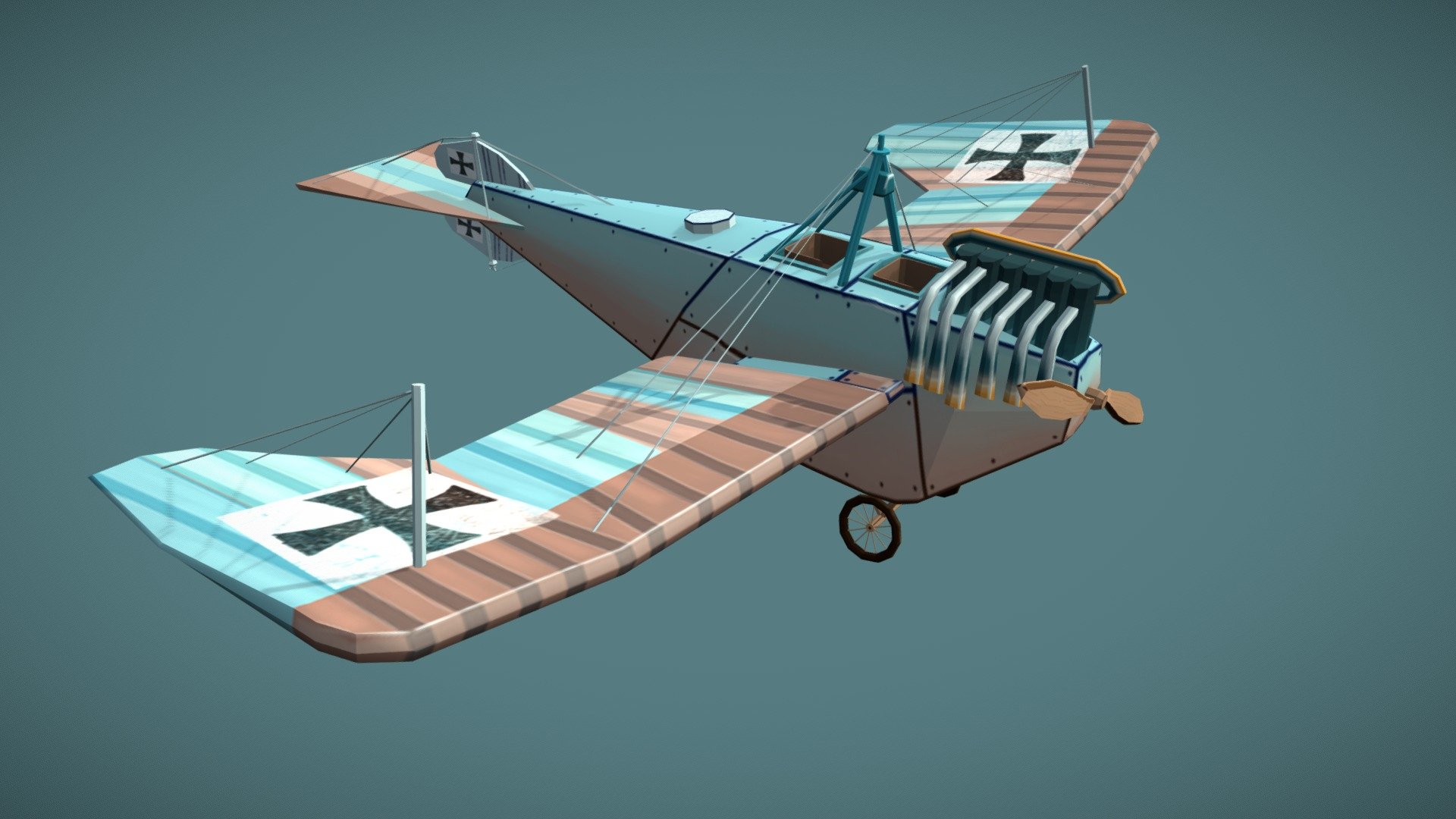 Stylized WW1 plane - Jeannin Stahlthaube 1914 - 3D model by LCVDV ...