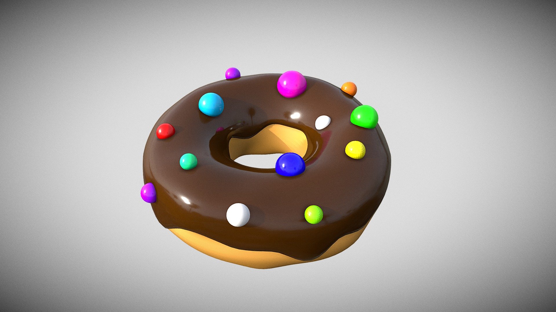 Donut - Download Free 3D model by FArHAn's 3D worKs (@ThEpyThonISdEad ...