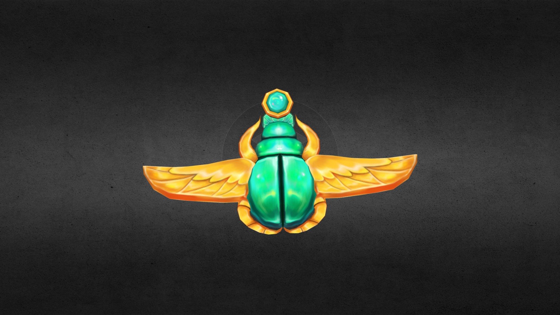 Golden scarab ornament - 3D model by Truc.Huynh [b1d793e] - Sketchfab