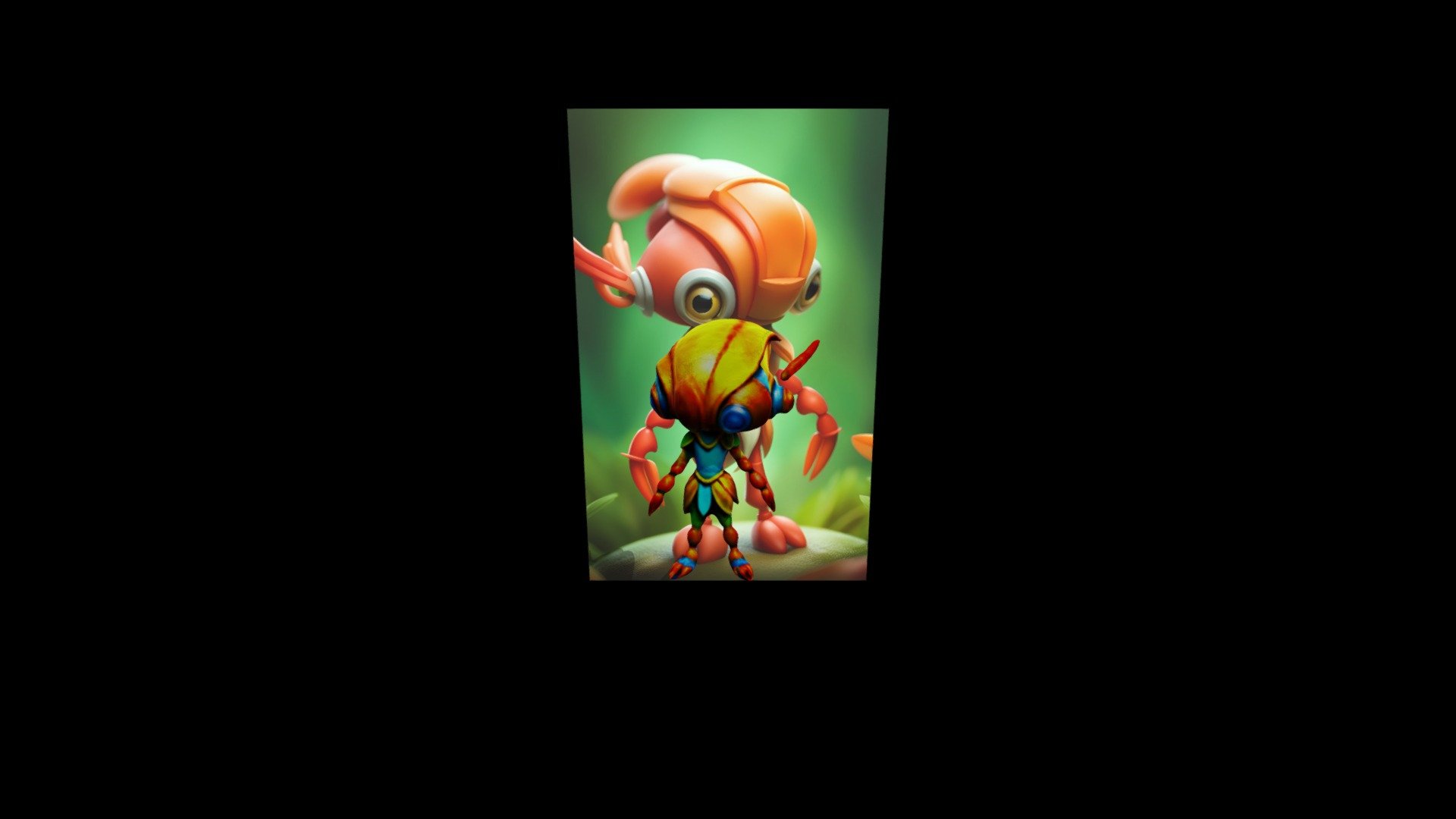 there is a cartoon character of a bug with a big - Download Free 3D ...
