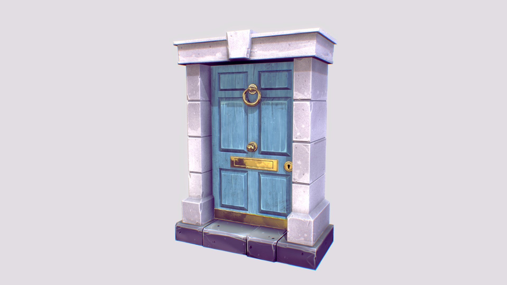 Handpainted Door - 3D model by yishun [b1daf5e] - Sketchfab