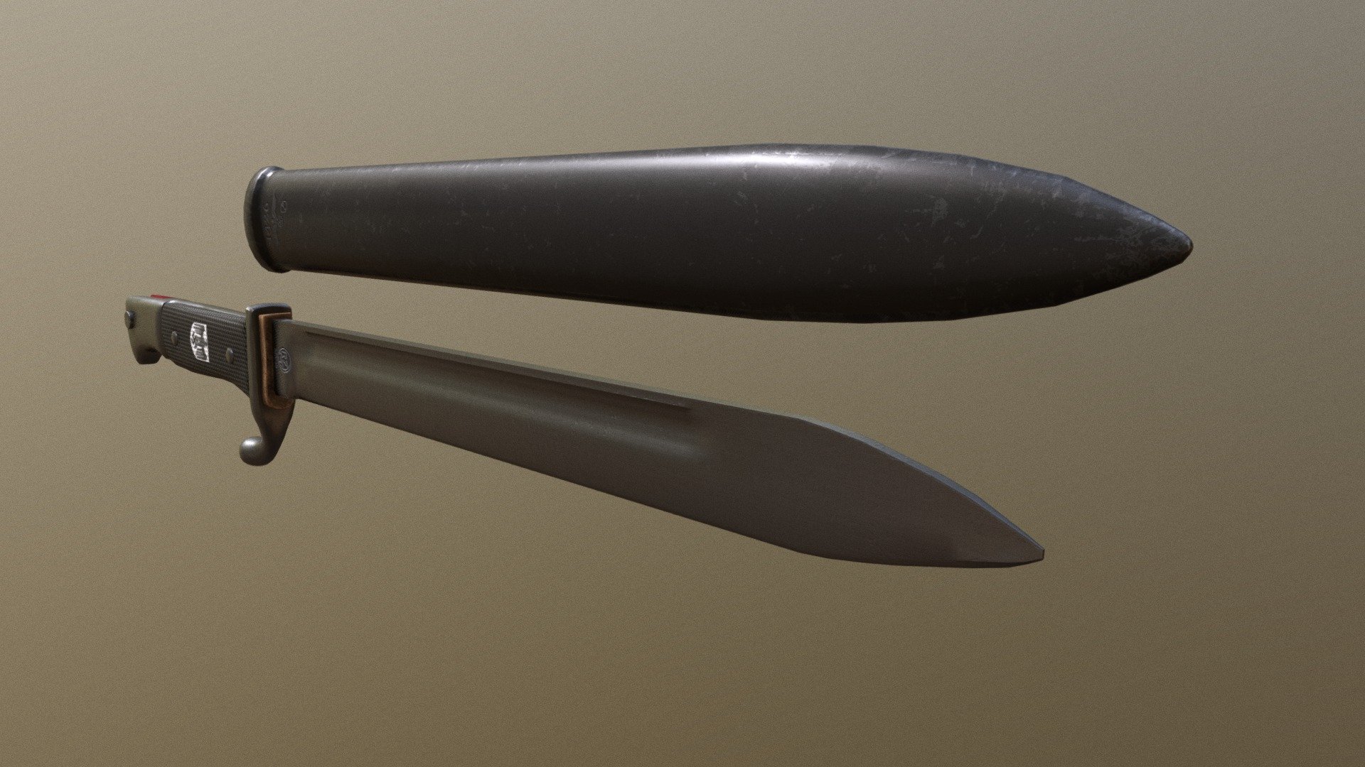 German ww2 officer's officer's bayonet - Buy Royalty Free 3D model by ...