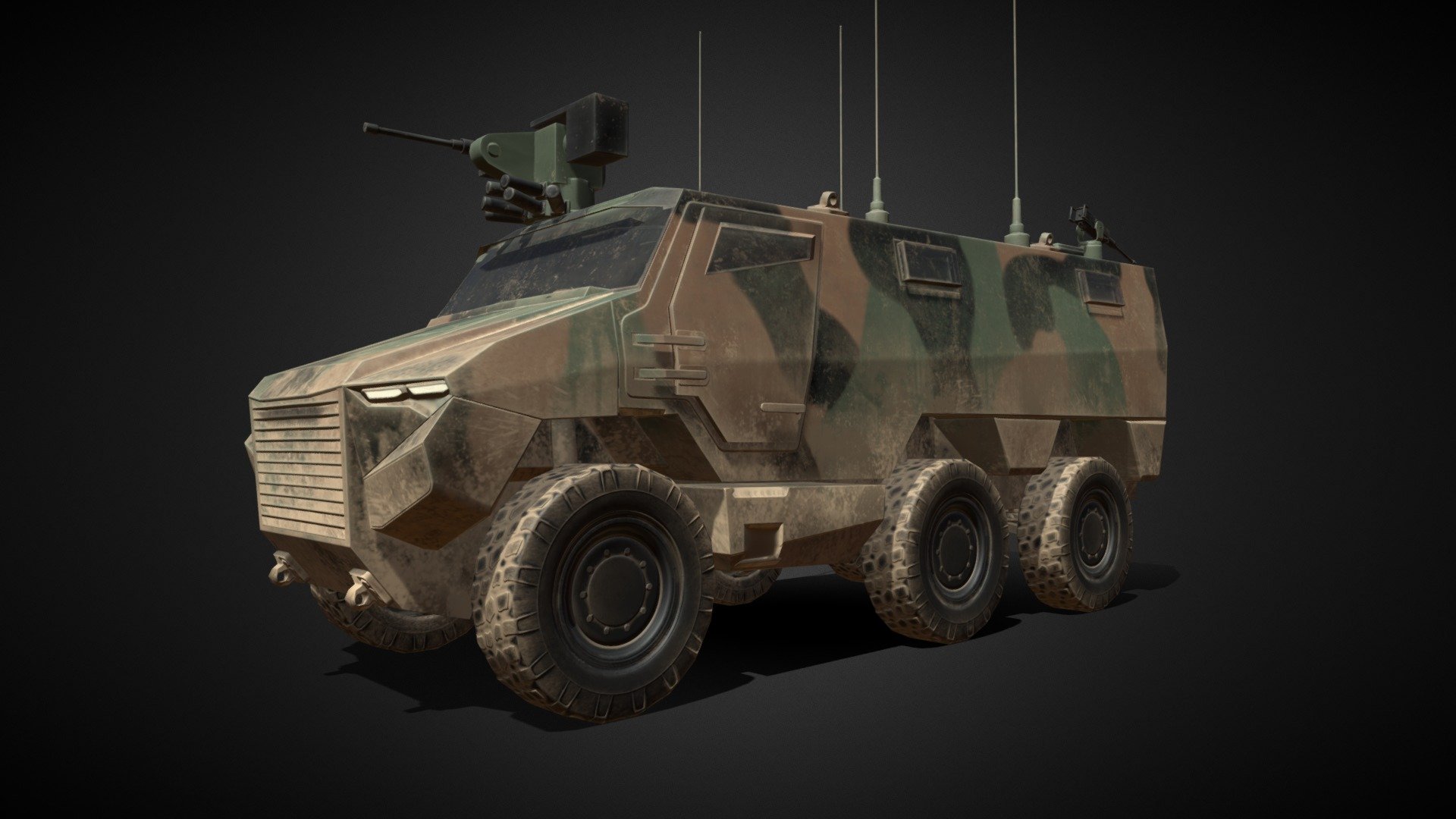 VBMR Griffon - Camouflage Dirt - Low poly - Buy Royalty Free 3D model ...