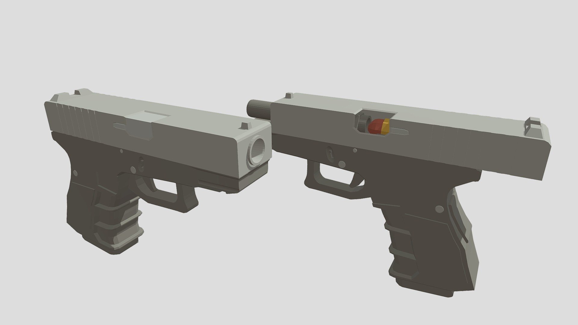 Low-poly Glock 19 - Download Free 3D model by szaw (@szaw) [b1e352e ...