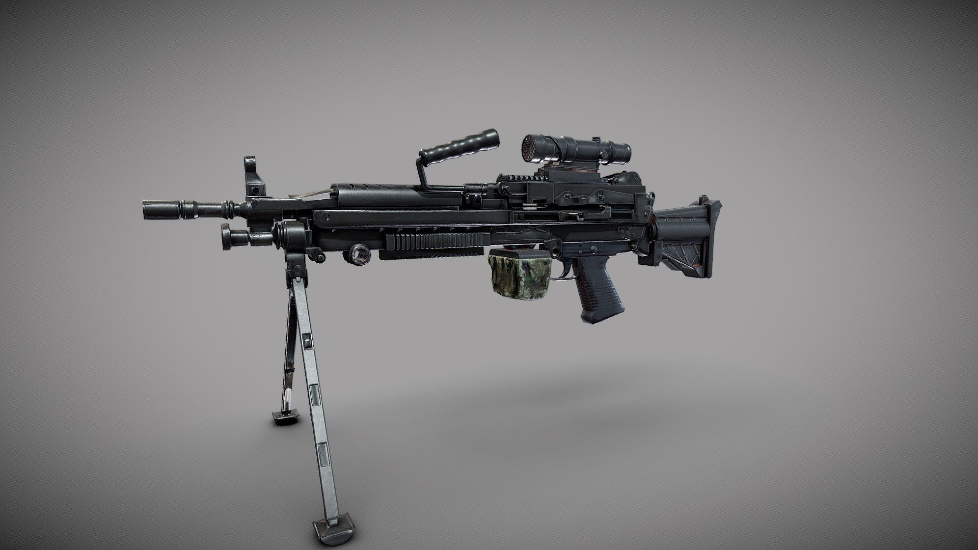M249 - Download Free 3D model by Dmitriy Korotkov (@ArtDmitriyK ...
