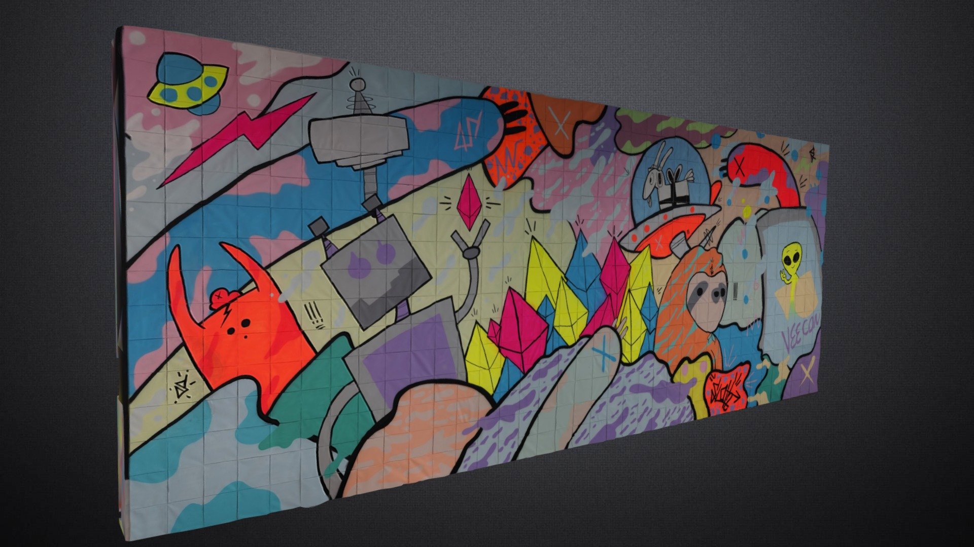 VeeCon Mural - 3D model by Terry Kilby (@terrykilby) [b1e685b] - Sketchfab