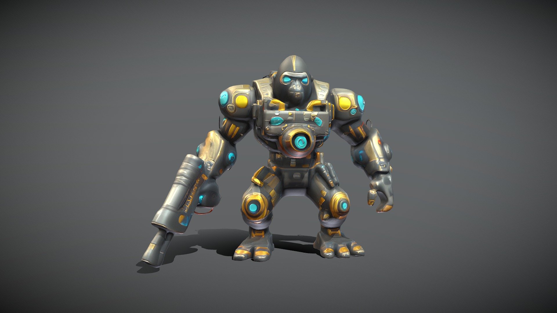 Cyborg gorilla with armor - 3D model by VertaScan [b1e81b3] - Sketchfab