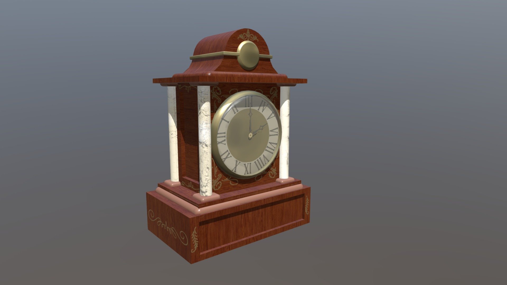 Clock - Textured - 3D model by margaretdoebling [b1ee311] - Sketchfab