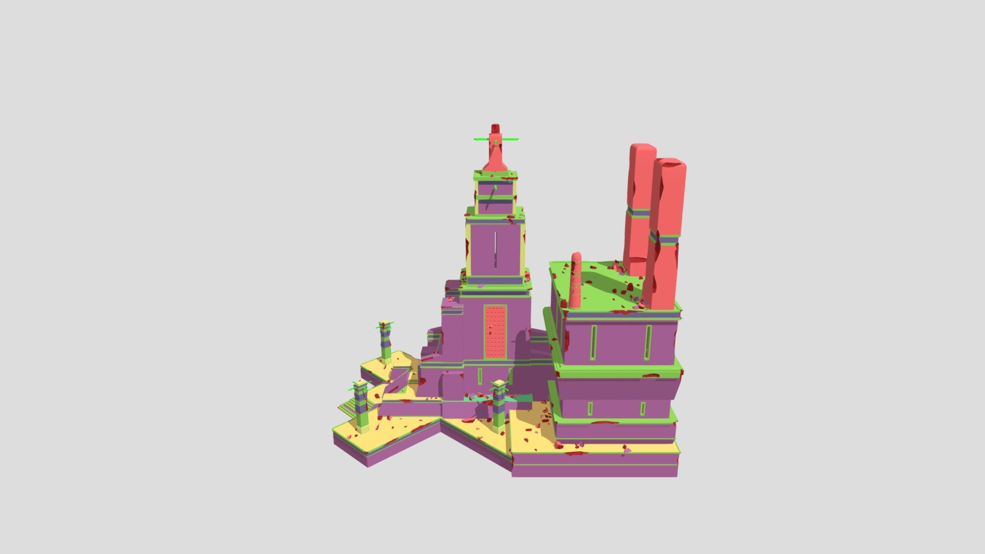 Ancient temple - 3D model by mohamedhussien [b1eeaf4] - Sketchfab