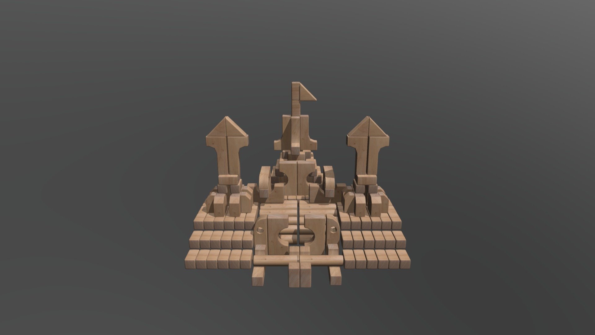 Block Castle Final - 3D model by ddarda [b1f1afb] - Sketchfab