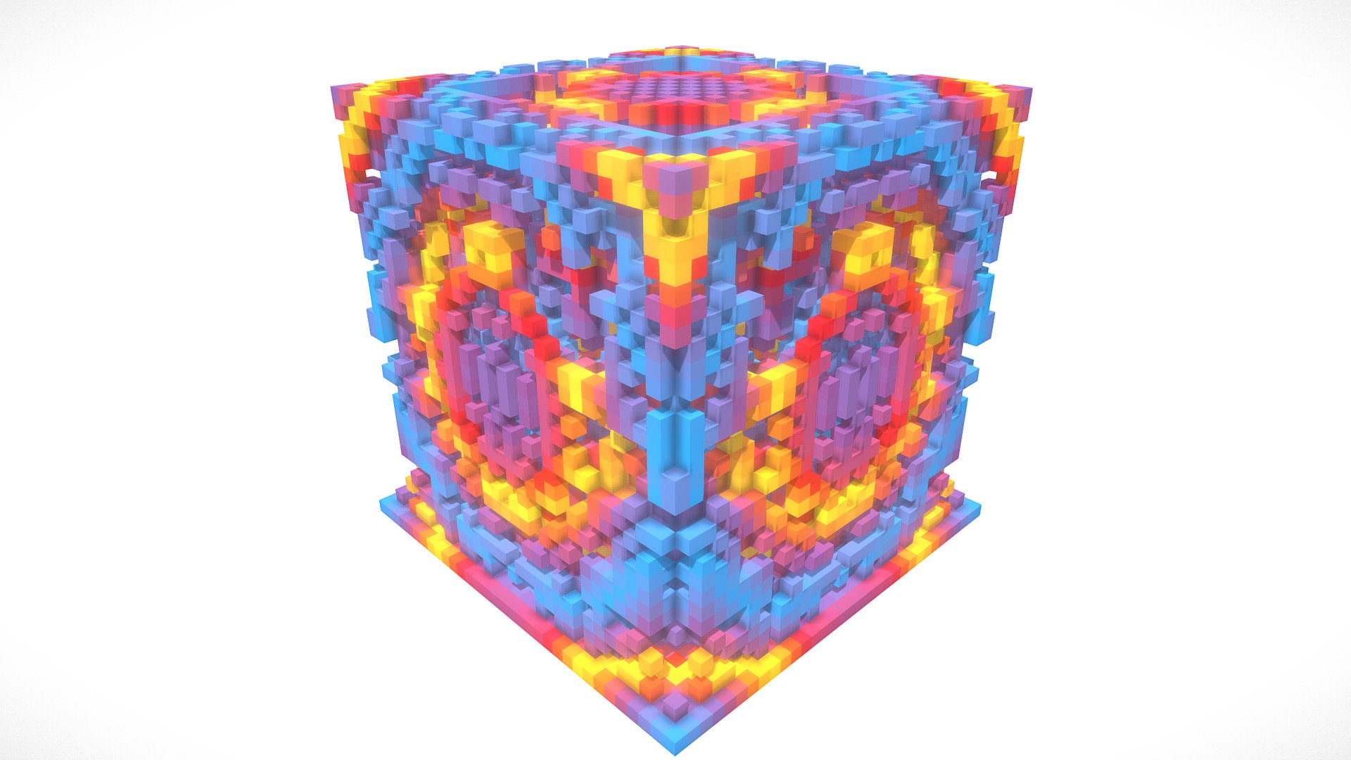Voxel Cube fractal - Placeholder - Buy Royalty Free 3D model by Lucid ...