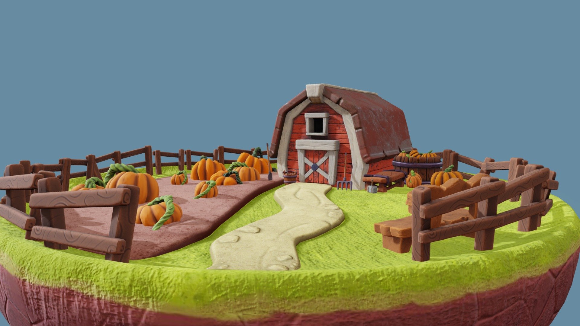 Stylized farm - 3D model by DmitryLavr [b1f235d] - Sketchfab