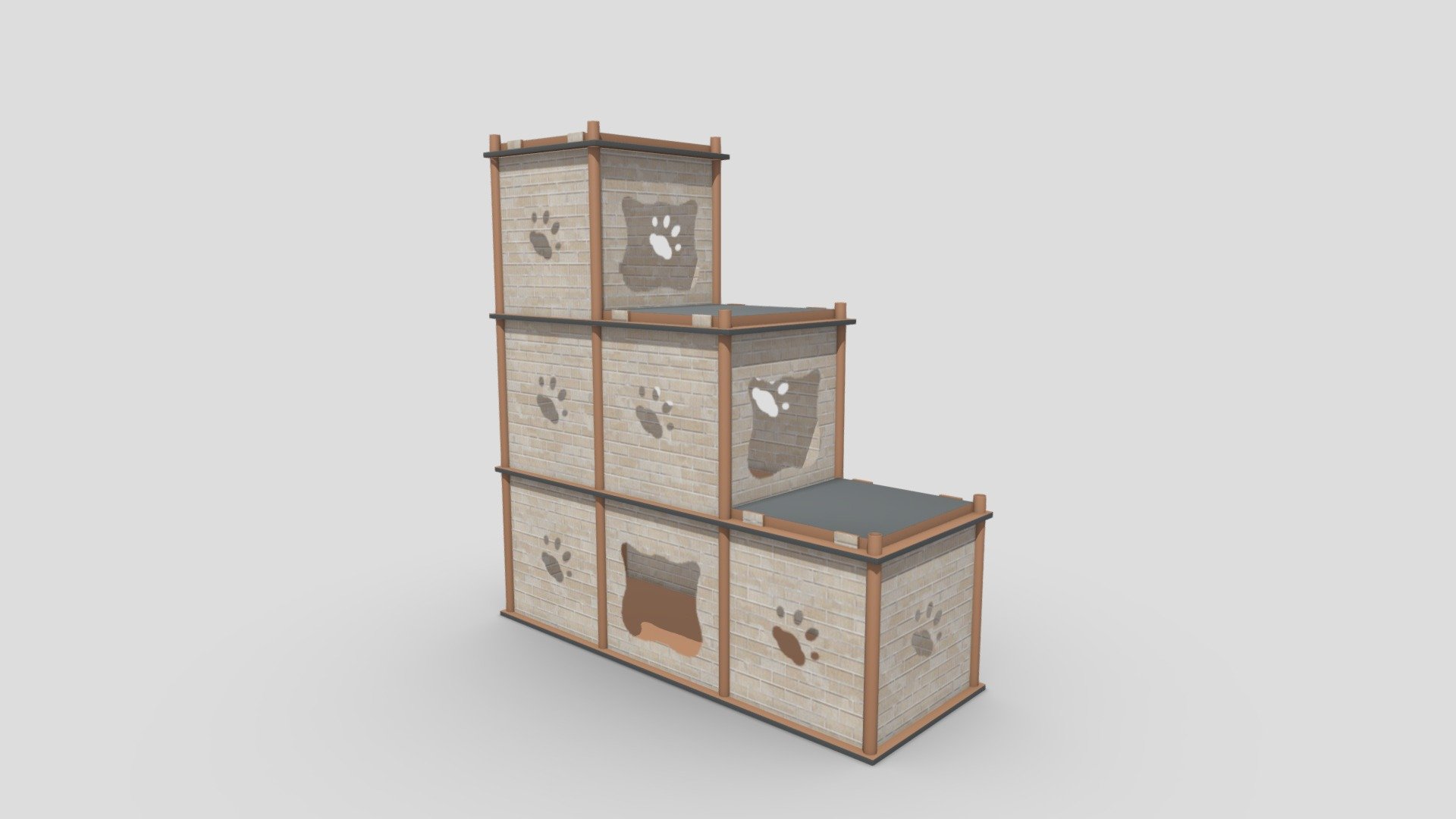 Cat Tower & Scratcher - Buy Royalty Free 3D model by interior model ...