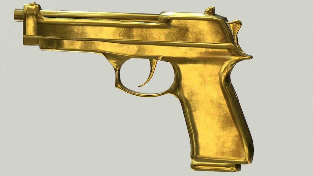 M9 Golden Pistol - Download Free 3D model by AndreOrla [b1f7019 ...