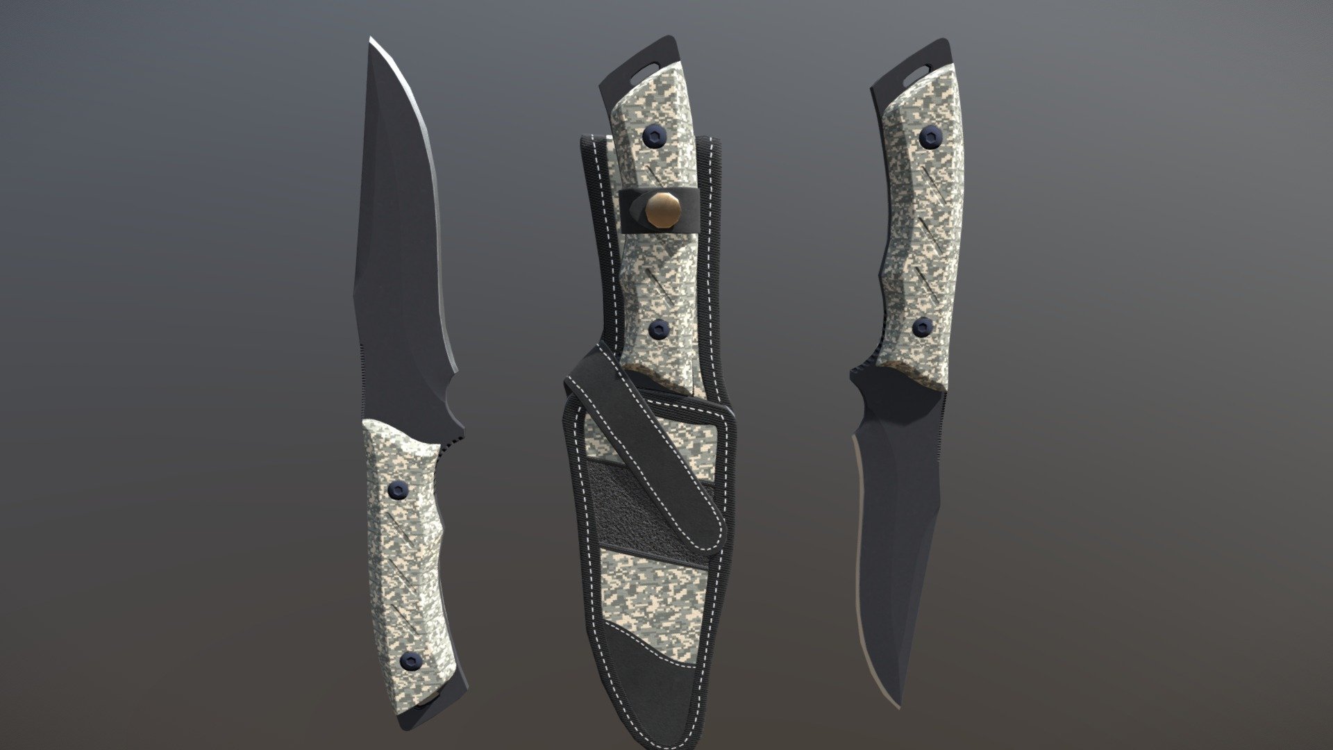 Outdoor knife Game Asset - Buy Royalty Free 3D model by 3D Chop Art ...