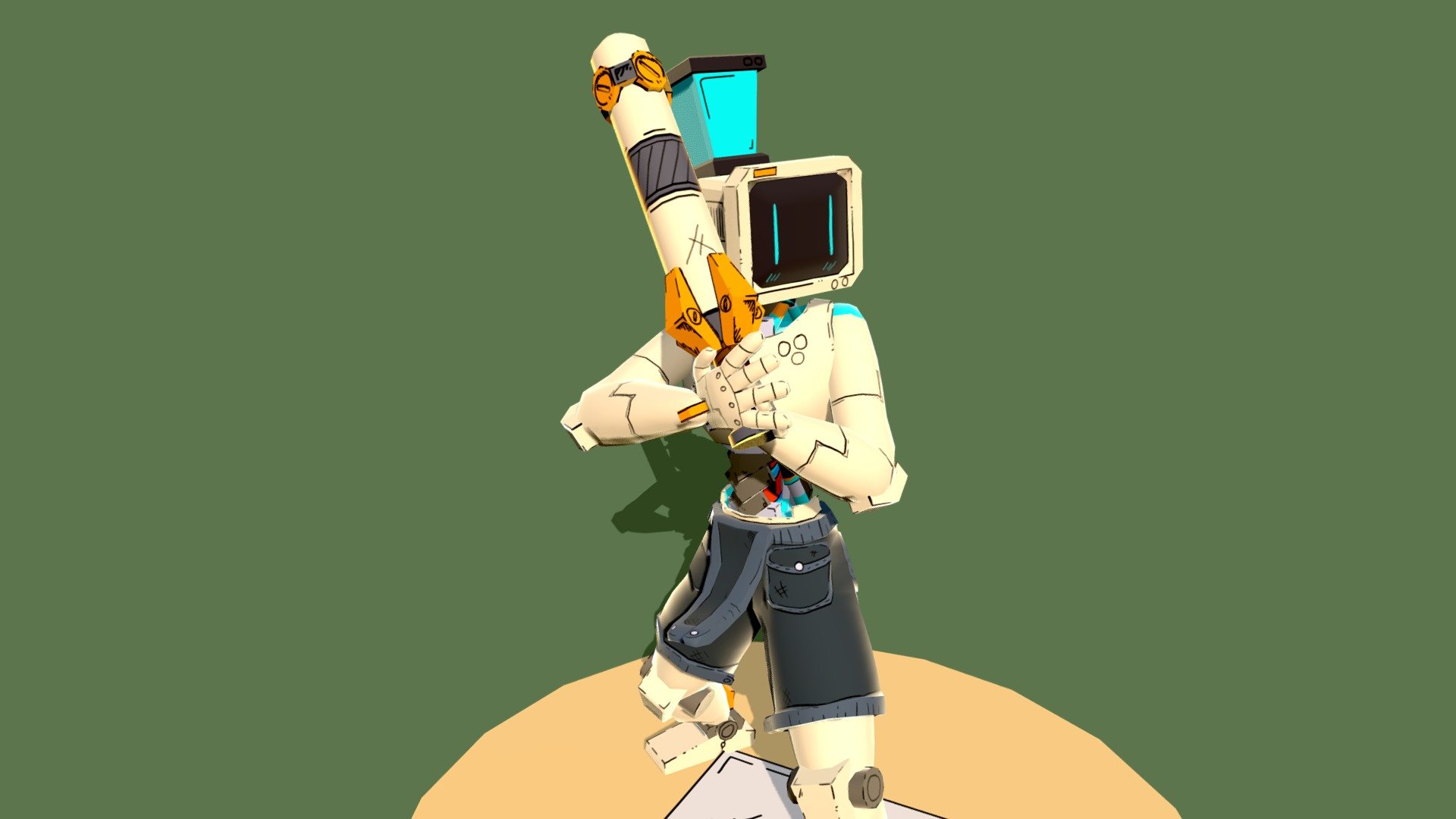 College work- Gia Holbrook character - 3D model by Catbot (@SteelBlue8 ...
