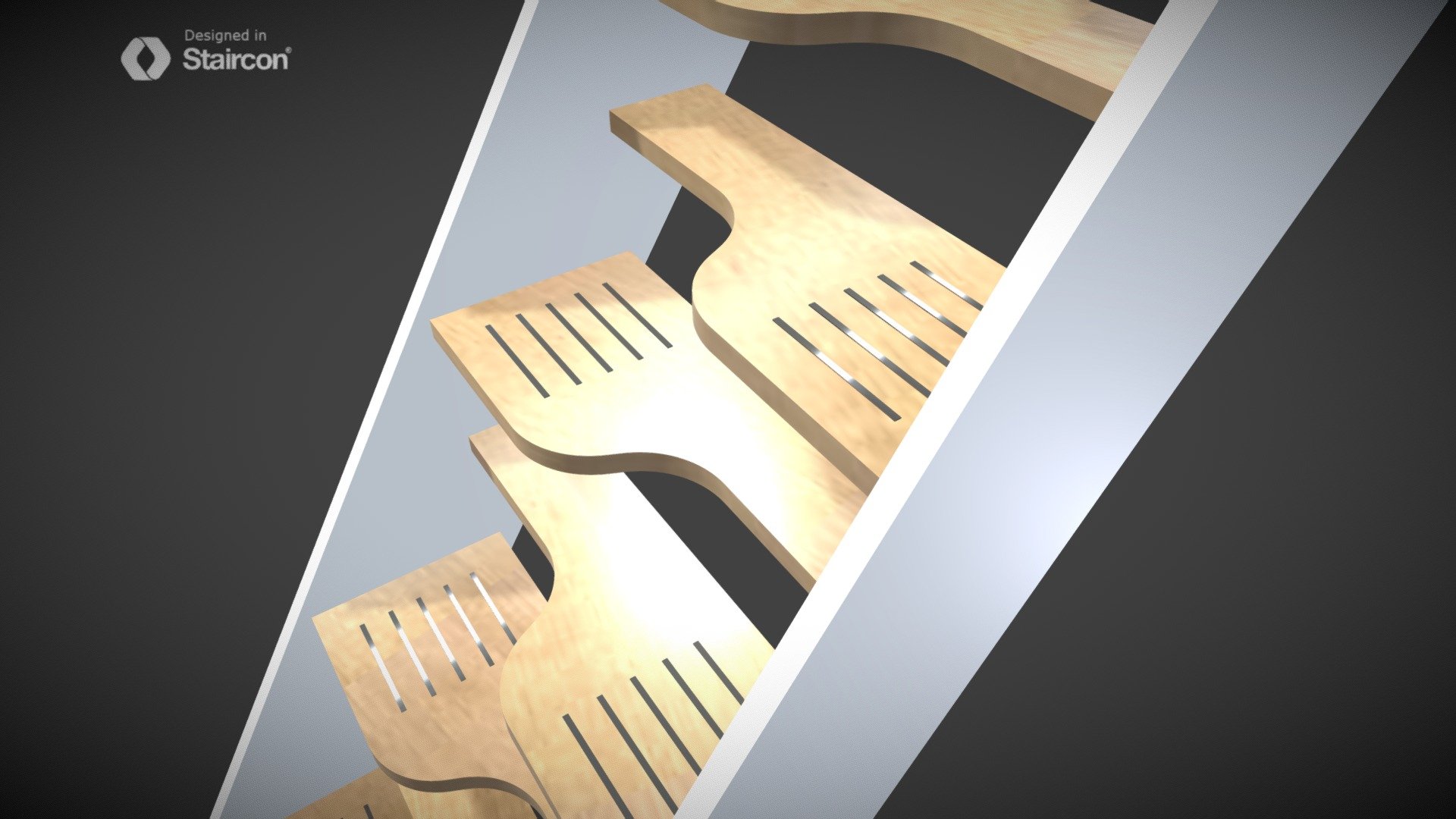 Alternate treads with anti glide strips - 3D model by 3D Software for ...