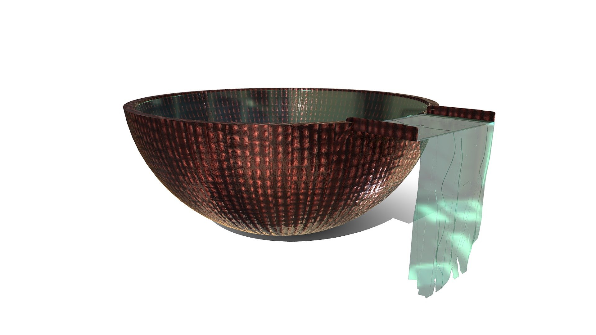 Modofire Sedona Water Spillway Bowl Copper - 3D model by Modofire ...