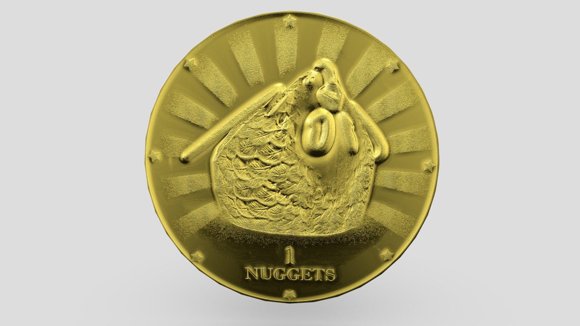 1 Nuggets coin - 3D model by Frank Rennau (@rennau) [b20c2f7] - Sketchfab