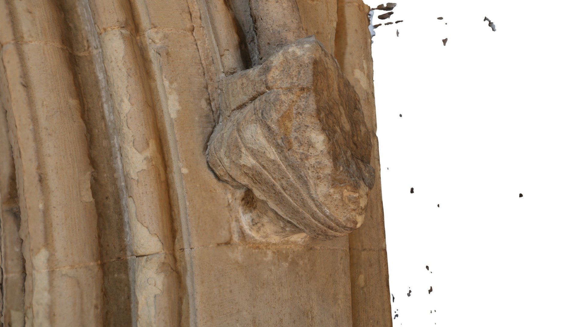 Damaged female label stop c.1240 - 3D model by Rochester Cathedral ...