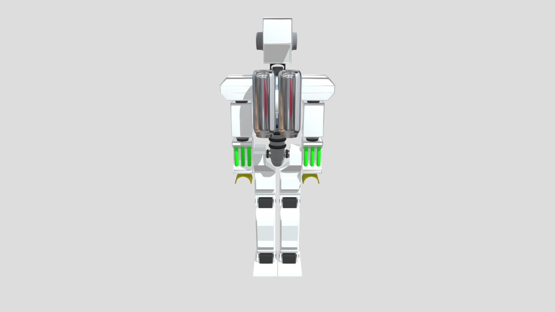 simple unrigged robot design - Download Free 3D model by ...