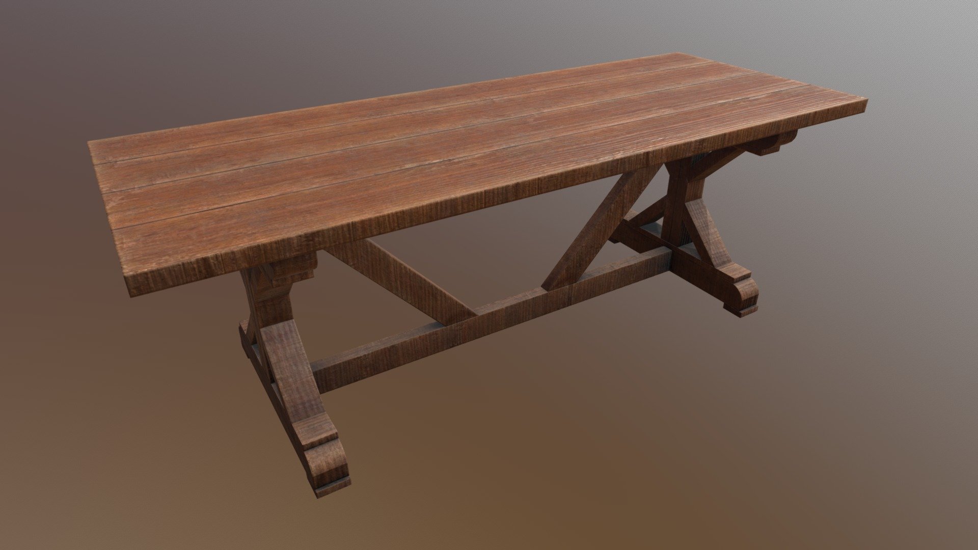 Picnic Table Brown Cherry - 3D model by kgprops [b213728] - Sketchfab