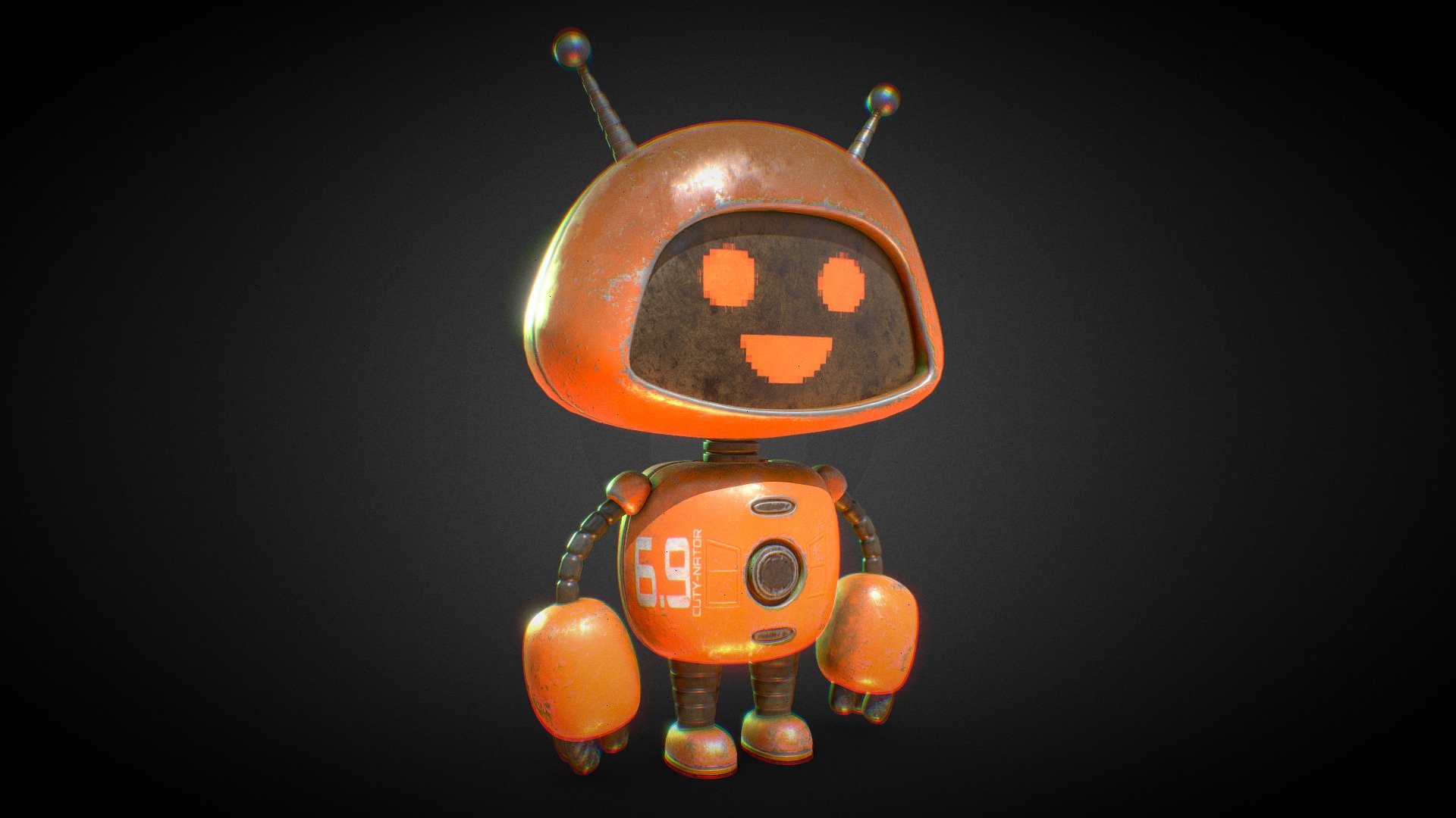 Cute Robo Character - 3D model by 3djay12 [b216d6c] - Sketchfab