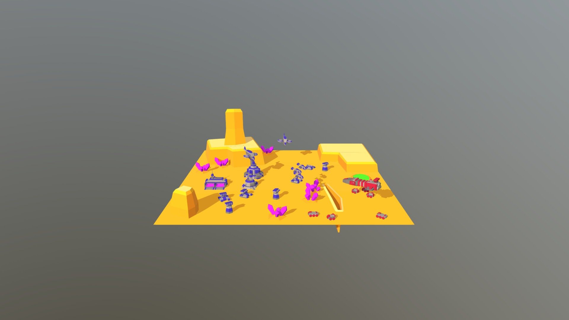 RTS Scene - 3D model by endbossgames [b21cbfa] - Sketchfab