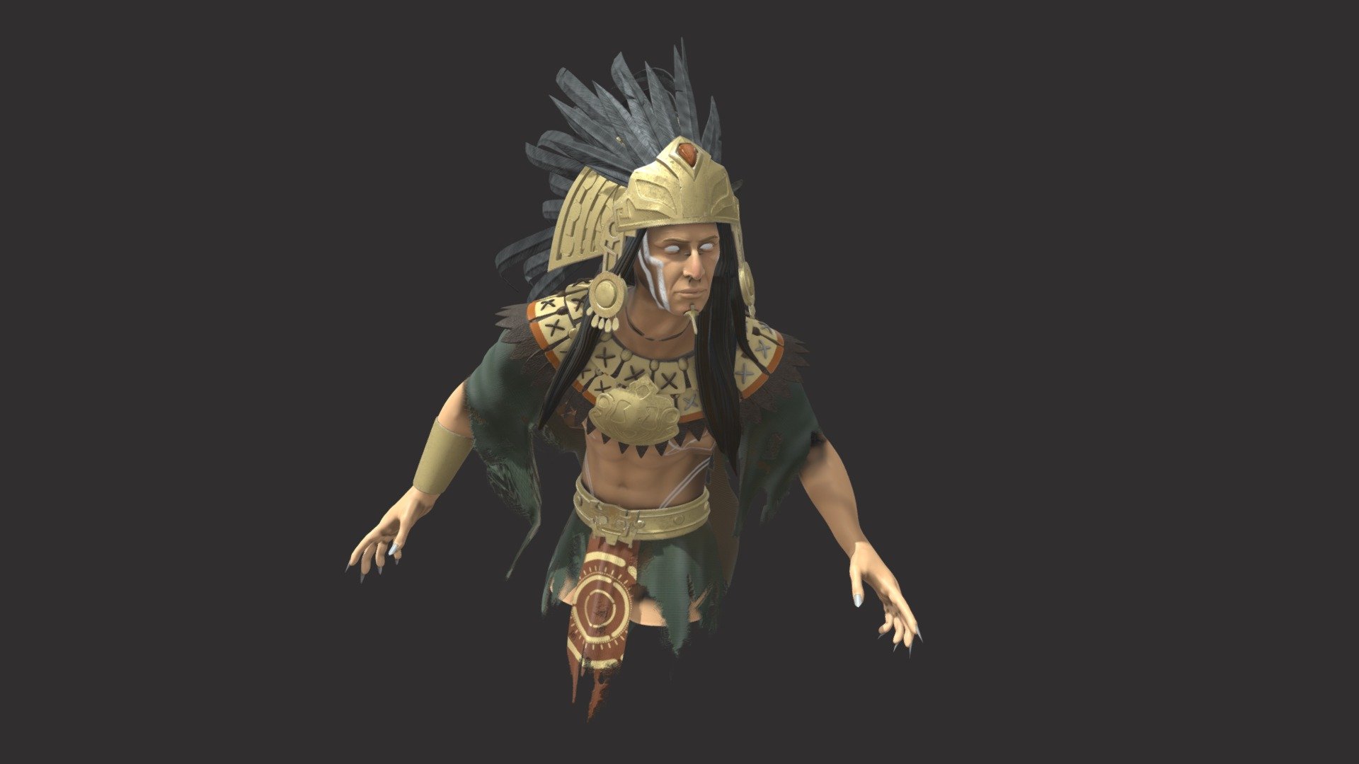 Aztec Character - 3D model by SeppeWillems [b22287b] - Sketchfab