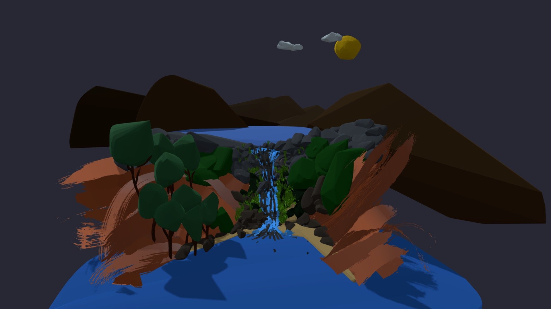 Waterfall created in the VR app Tiltbrush - Download Free 3D model by ...