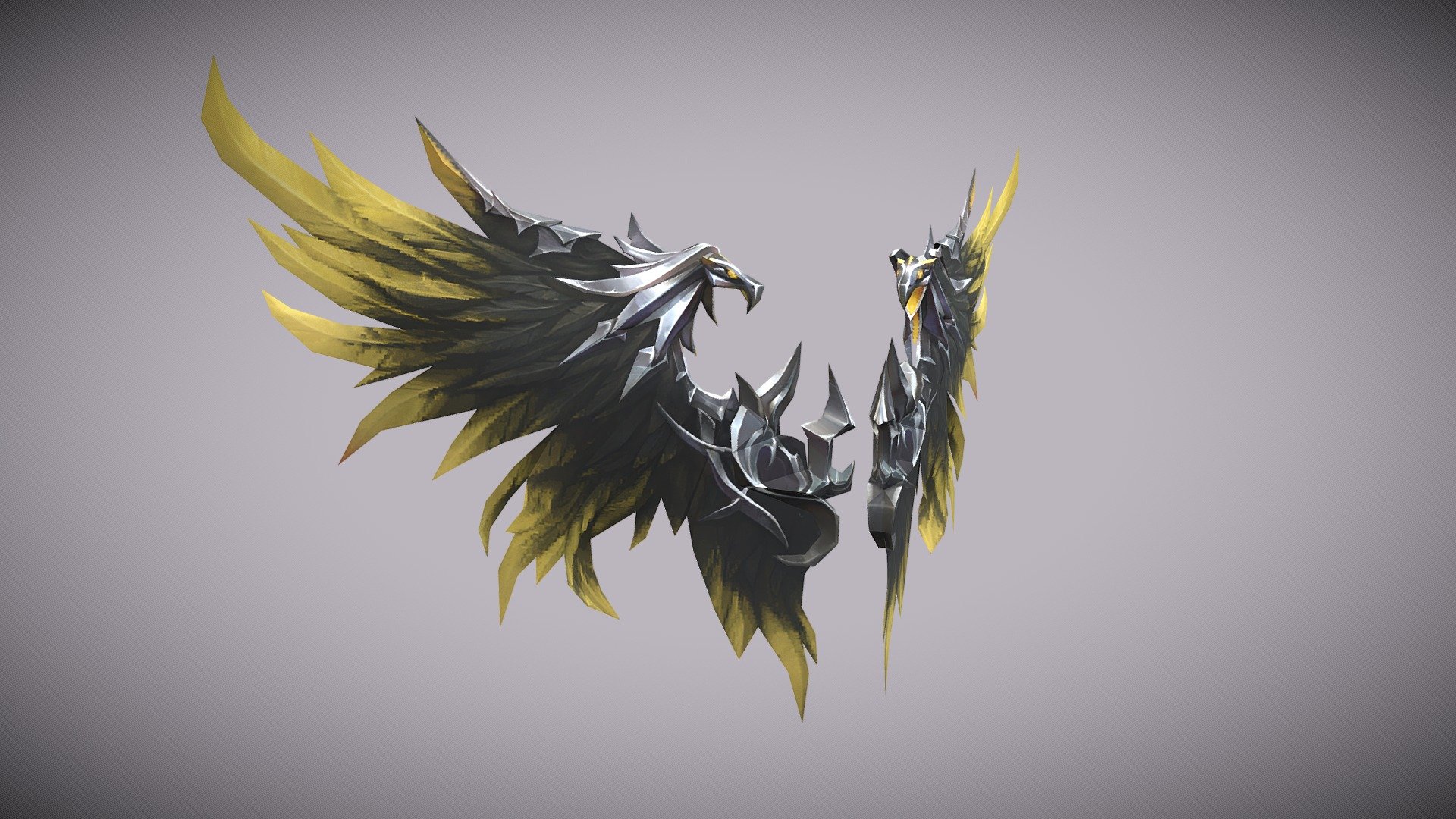 Dark cult Animated character wing - 3D model by DeepZone (@DeepZone3D ...