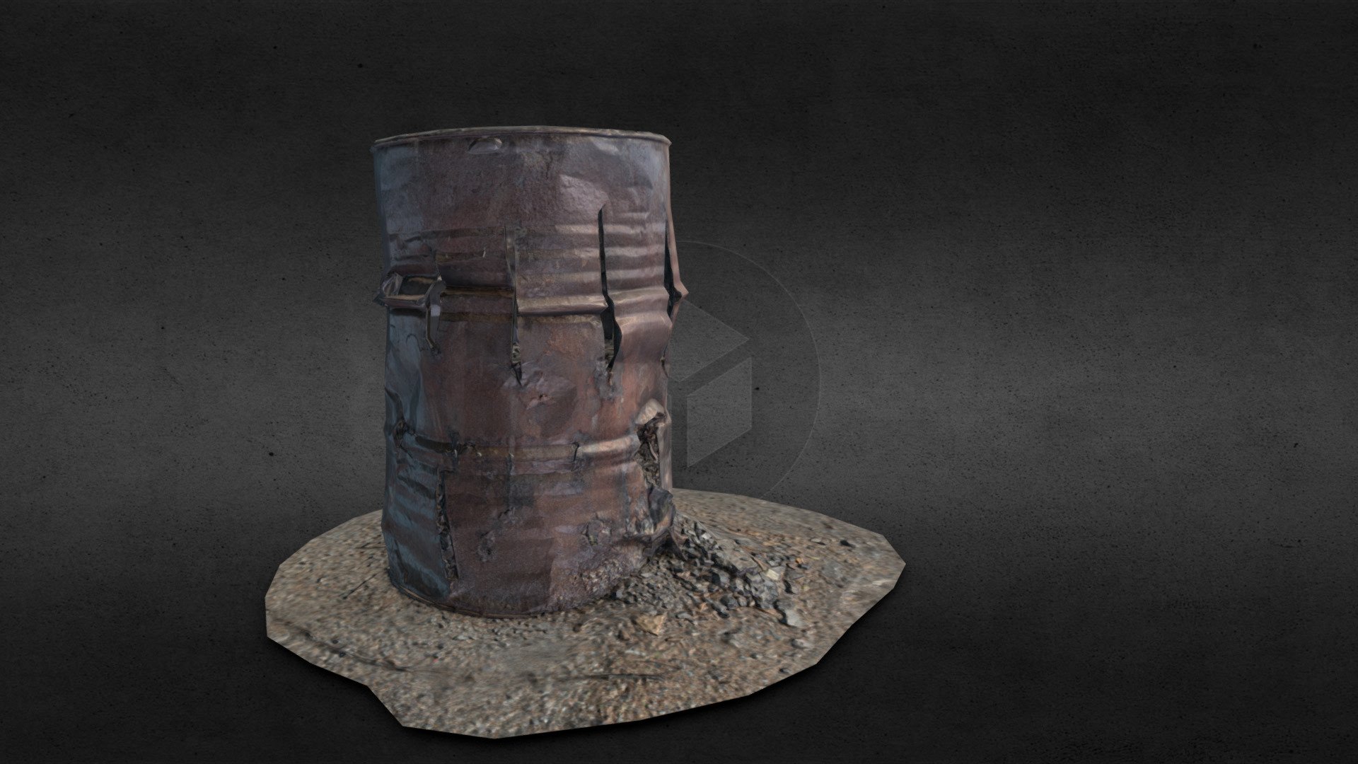 Metal Barrel damaged retopo - Download Free 3D model by Frice [b229f81 ...