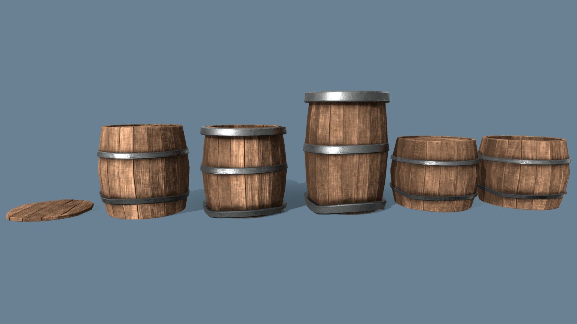 barrel asset pack - Buy Royalty Free 3D model by sam (@pigeons ...