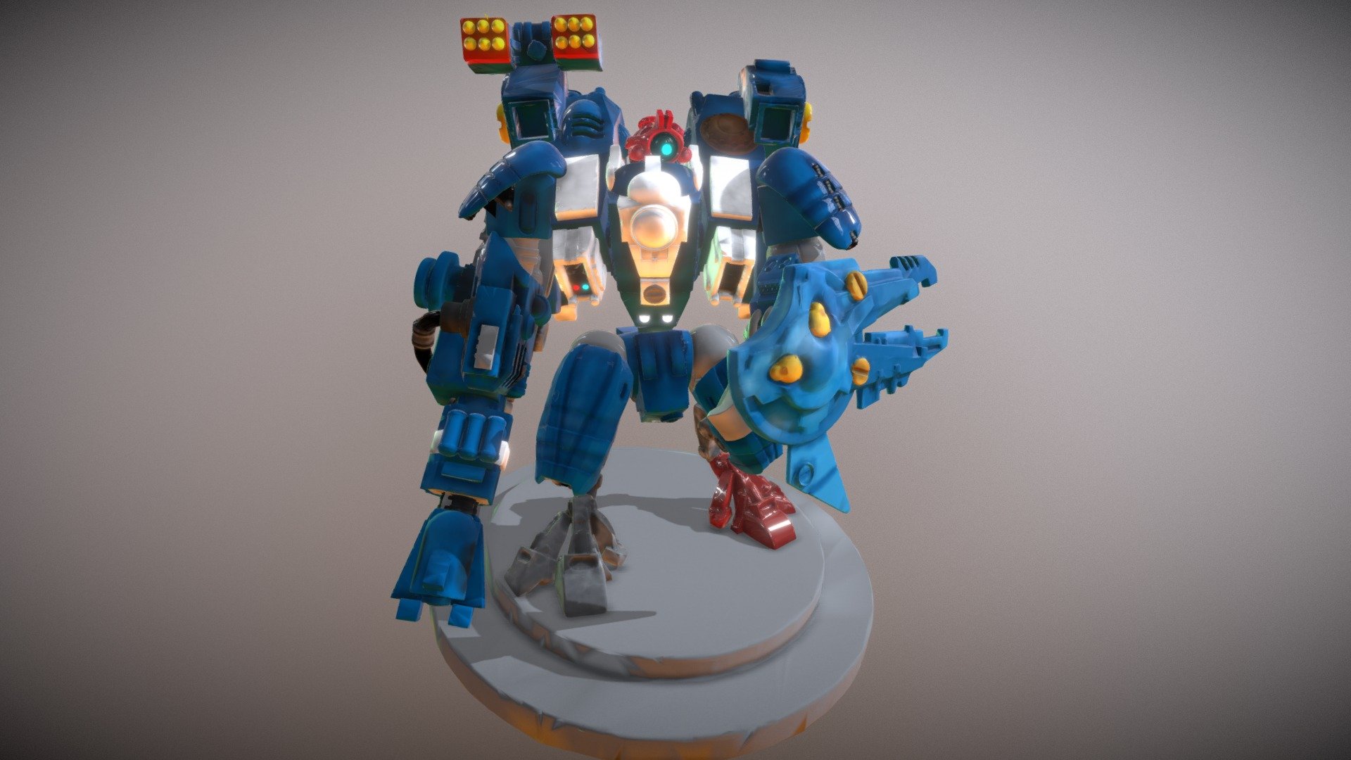Battle Robot 2.1 - 3D model by Wavebe [b236697] - Sketchfab