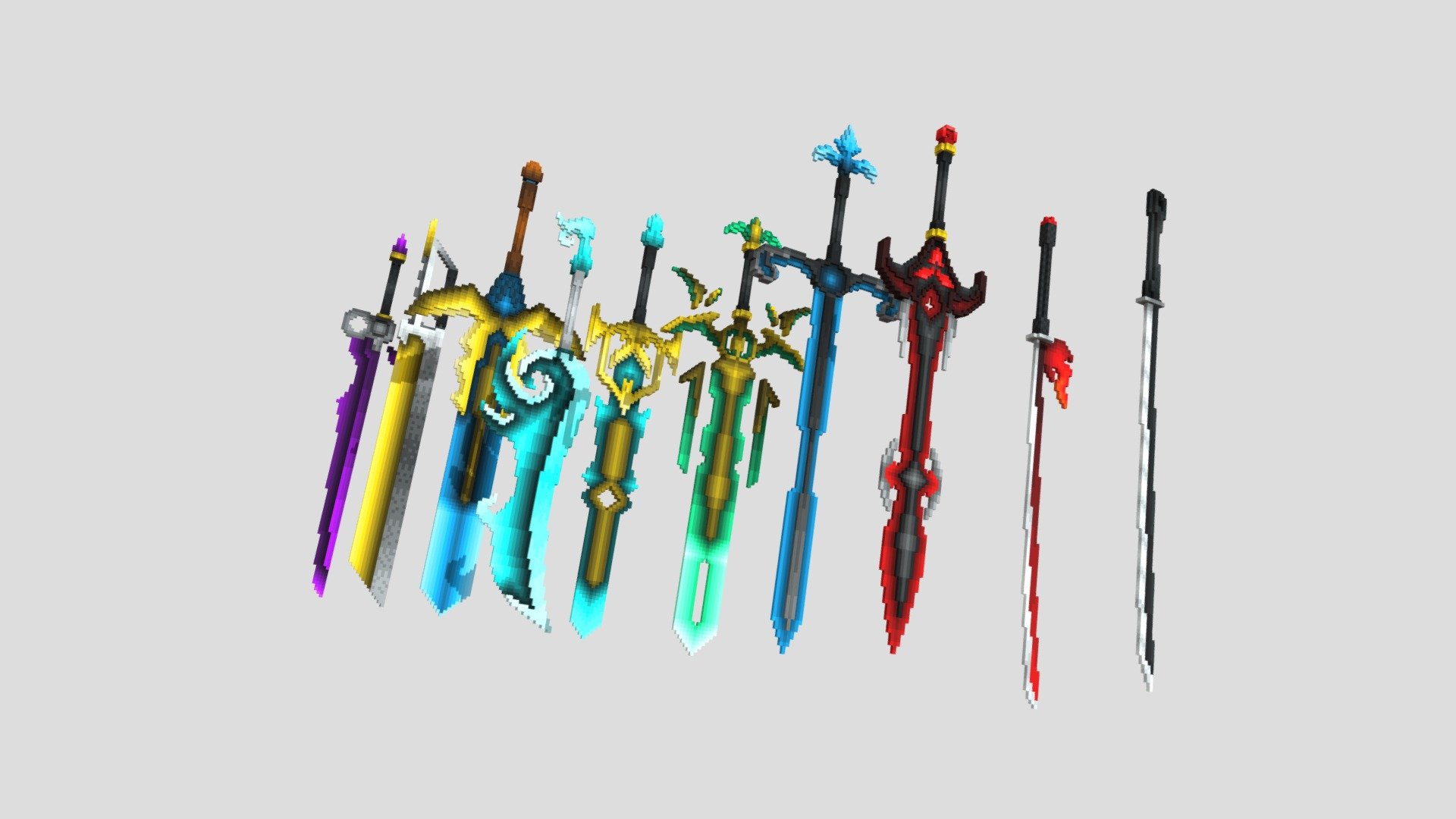 Sword Set STG - 3D model by Polygony (@polygonymc) [b23bd23] - Sketchfab