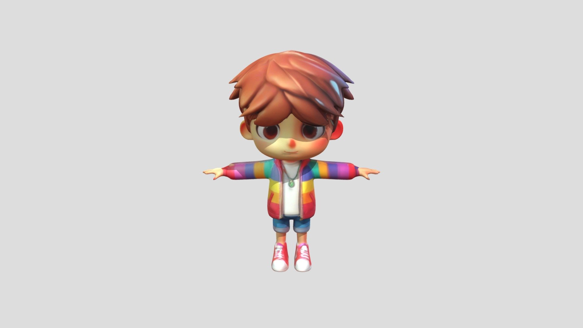 Colorful Adventure Kid - Download Free 3D model by mdukkar1 [b24344a ...